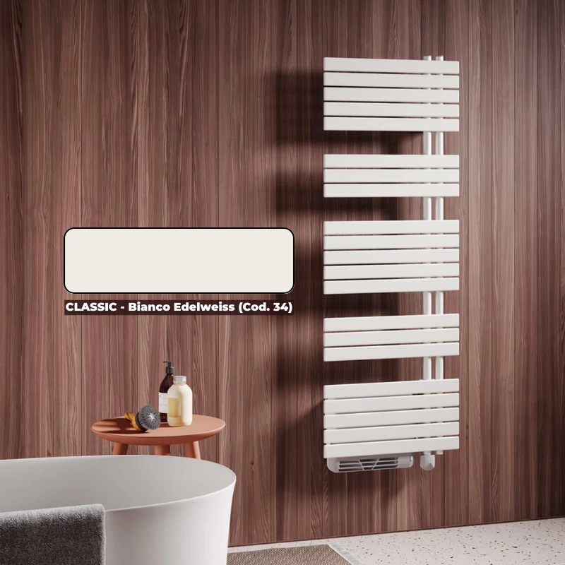 Sèche-serviettes électrique 750W blanc edelweiss, soufflant 1000W ...