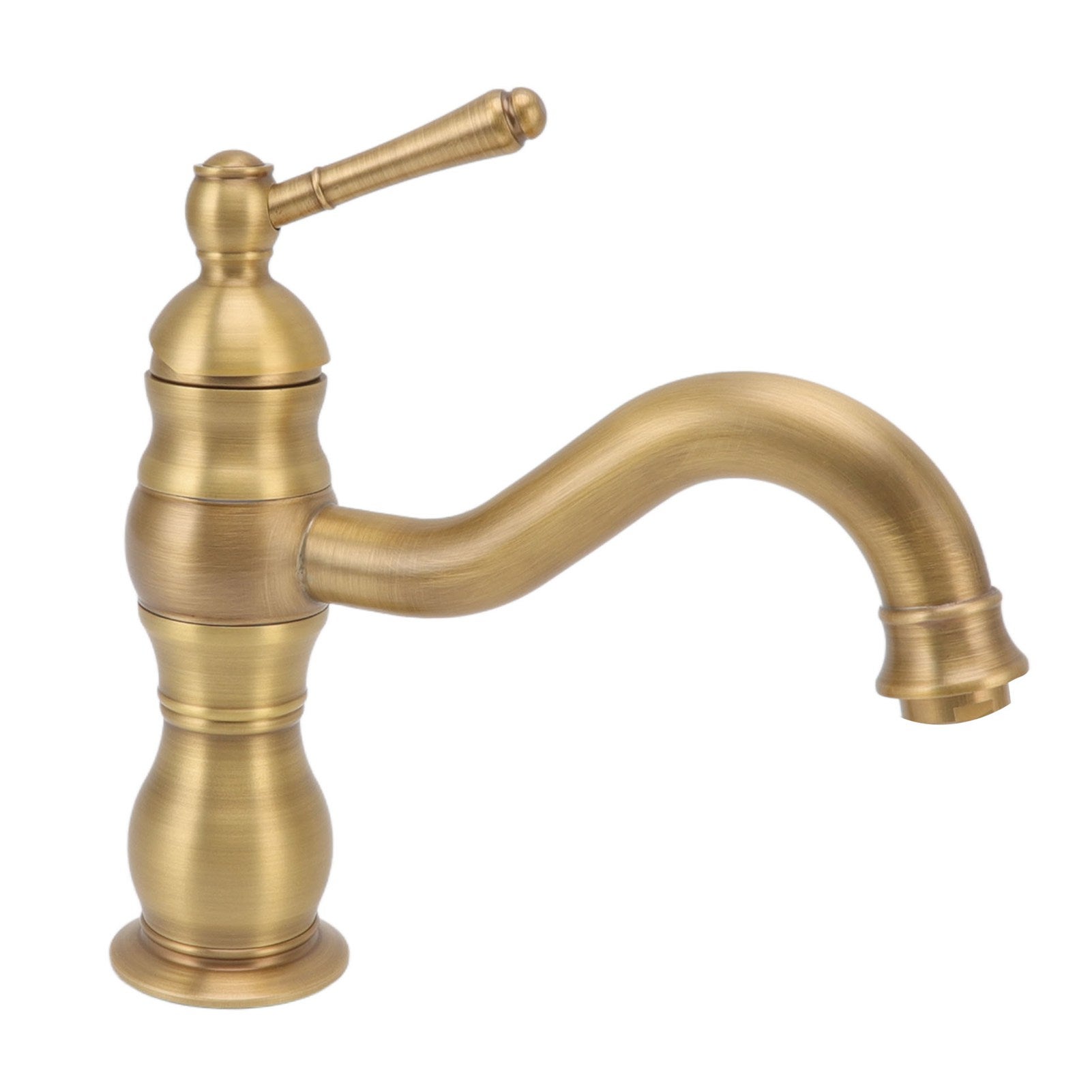 Rubinetto per lavandino in rame retrò industriale con maniglia singola ...