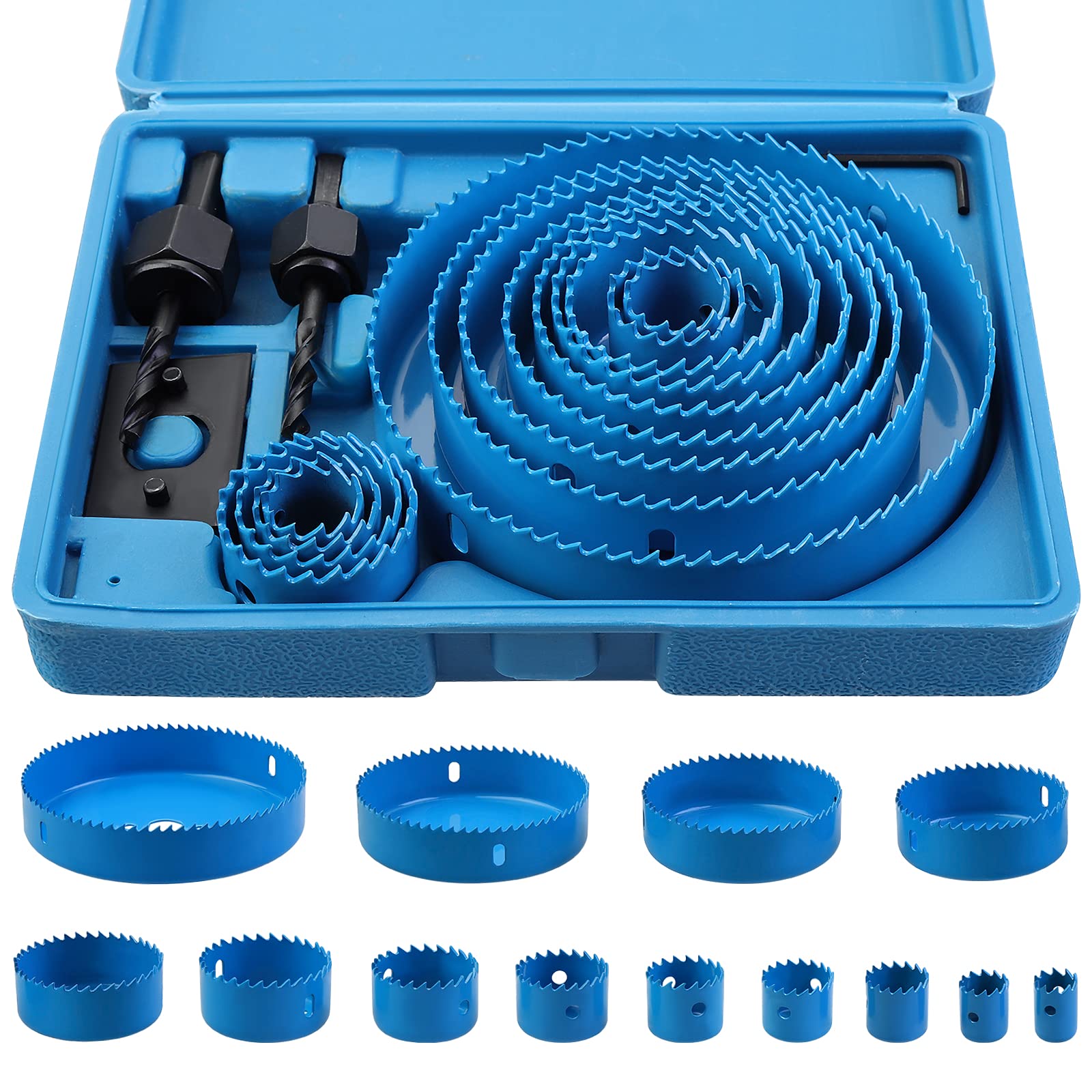 Kit de piezas de sierras de corona bimetálicas de acero al carbono de ...