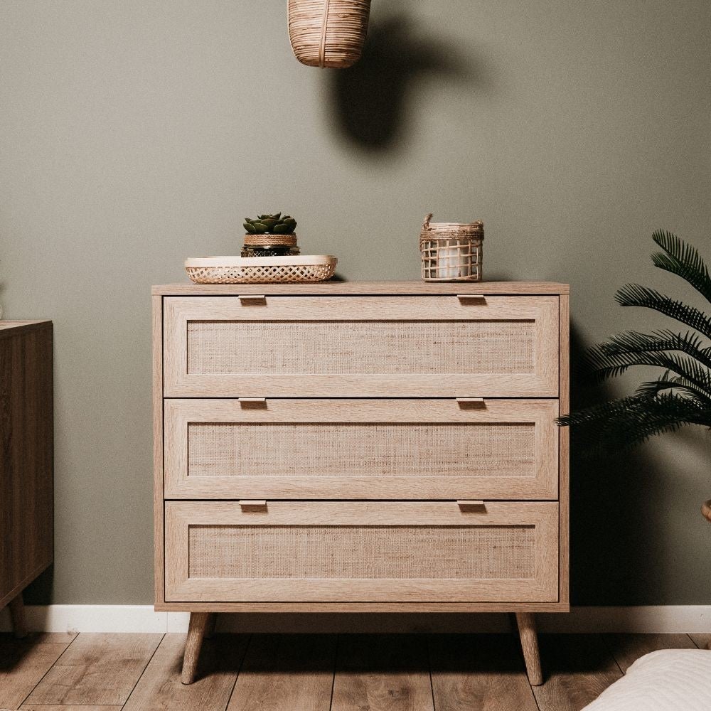 Commode effet osier 80x40x80 cm | Leroy Merlin