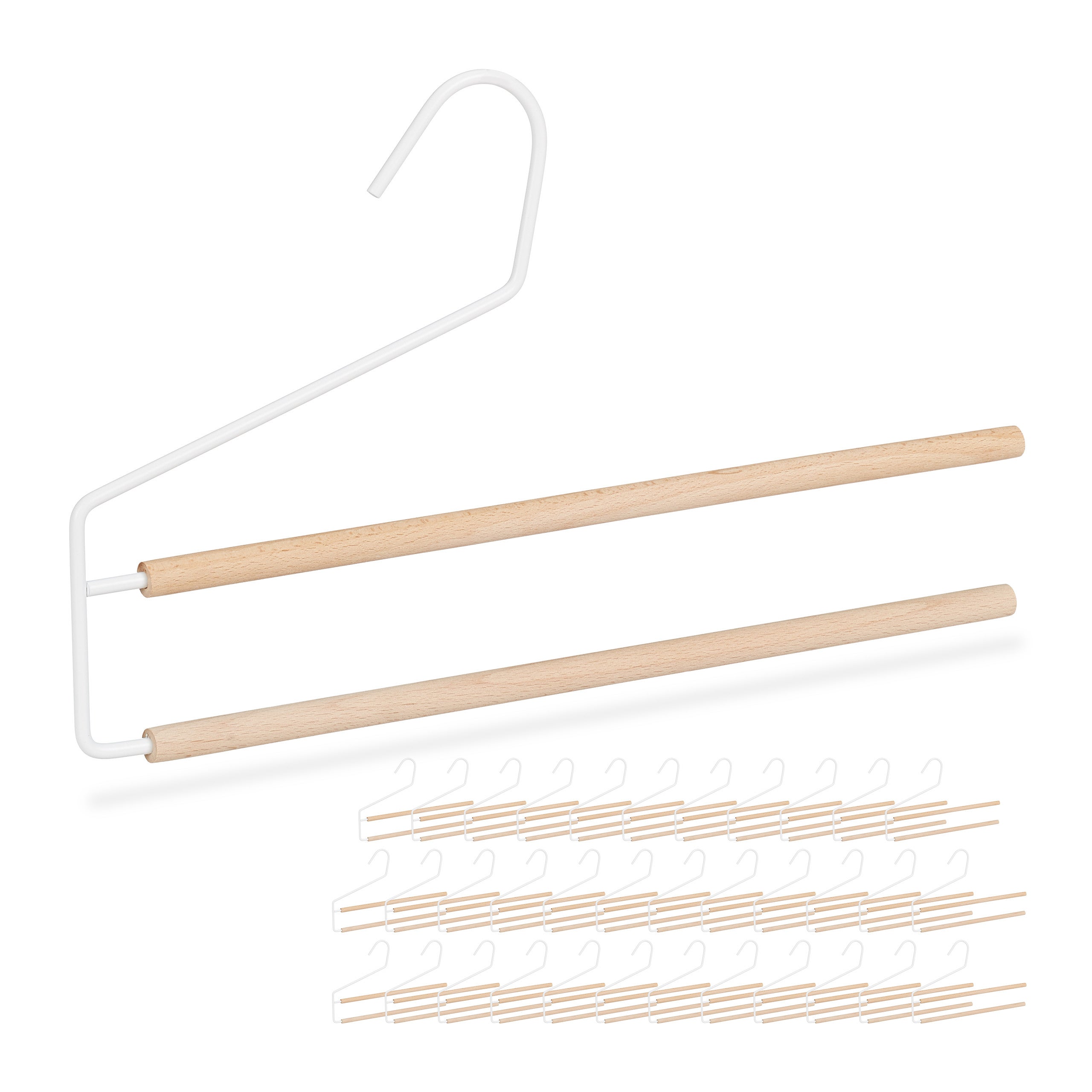 Cintre à pantalon, lot de 36, gain de place, cintre multiple, 2 ...