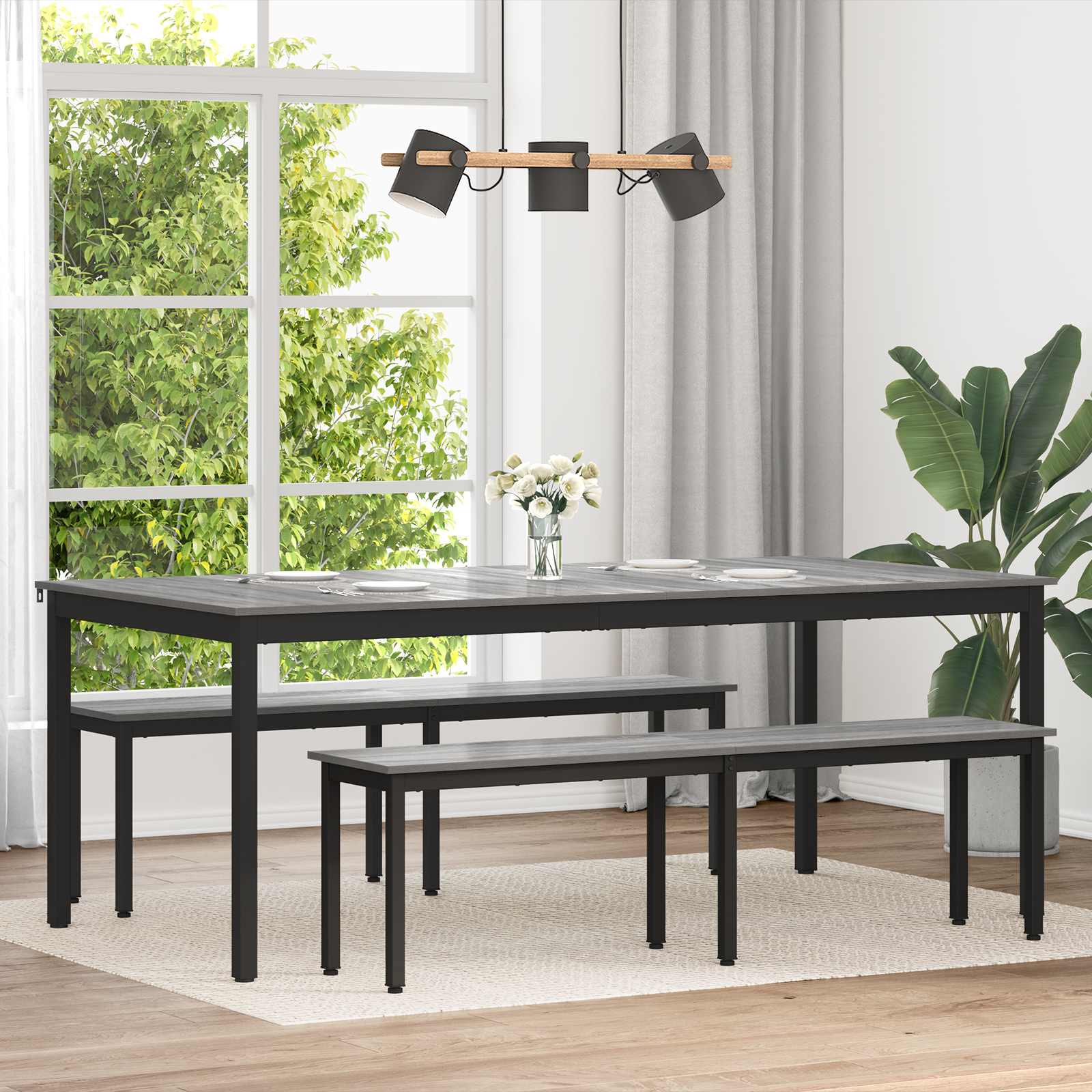 Table de salle à manger / Table de repas 200 x 100 x 75 cm | Leroy Merlin