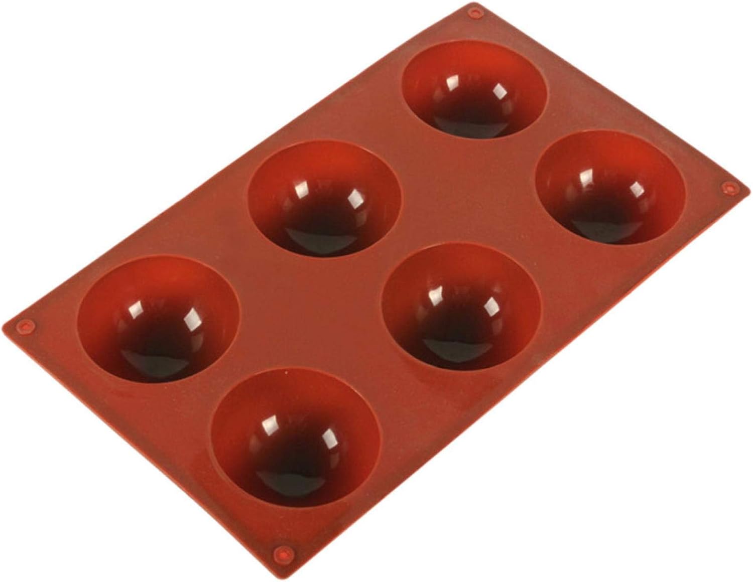 Moule à gateau en silicone demi-sphère, 6 trous en forme de demi-sphère ...