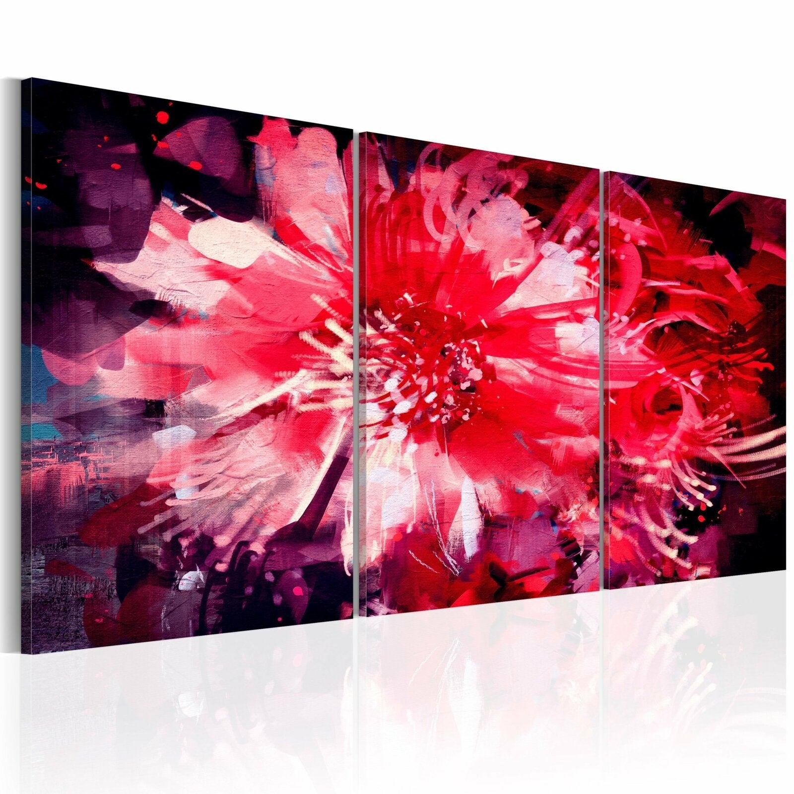 Tableau fleurs pourpres - 60 x 30 cm | Leroy Merlin