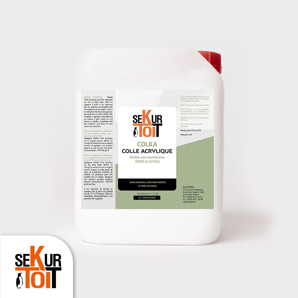 Colle acrylique EPDM toiture – partie courante 5 kg – SEKURTOIT | Leroy ...