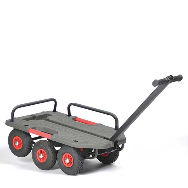 Chariot tout terrain avec 3 ridelles - Roues pneumatiques - Charge max ...