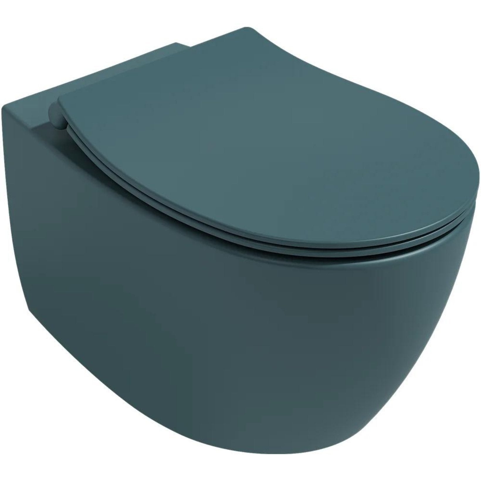 Isvea WC Suspendu avec Toilette Rimless Couleur Vert Pétrole Avec ...