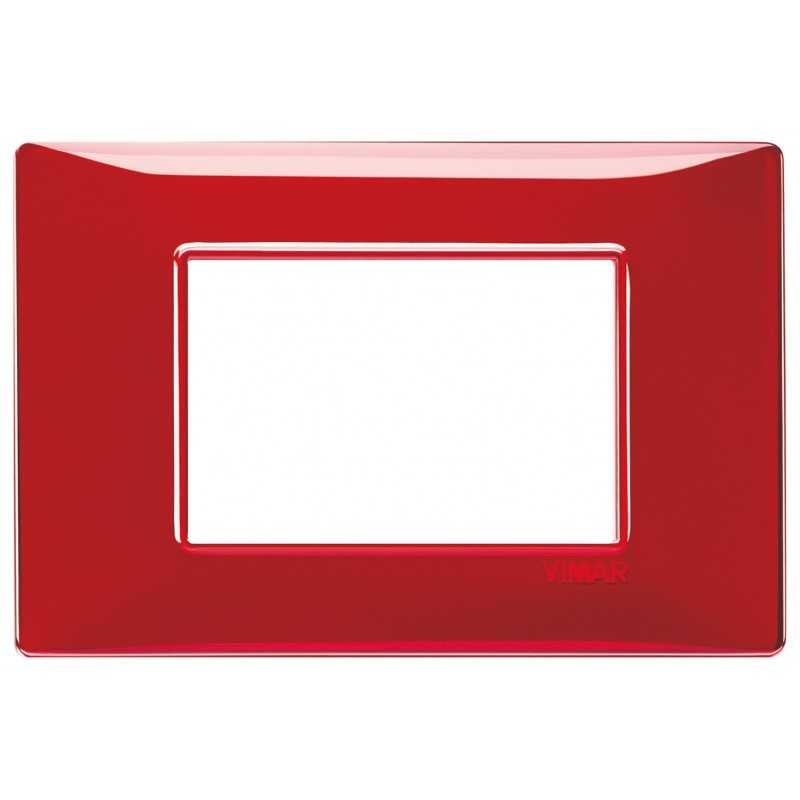 14653.51 Placa 3 módulos Color Reflex Rubino Plana | Leroy Merlin