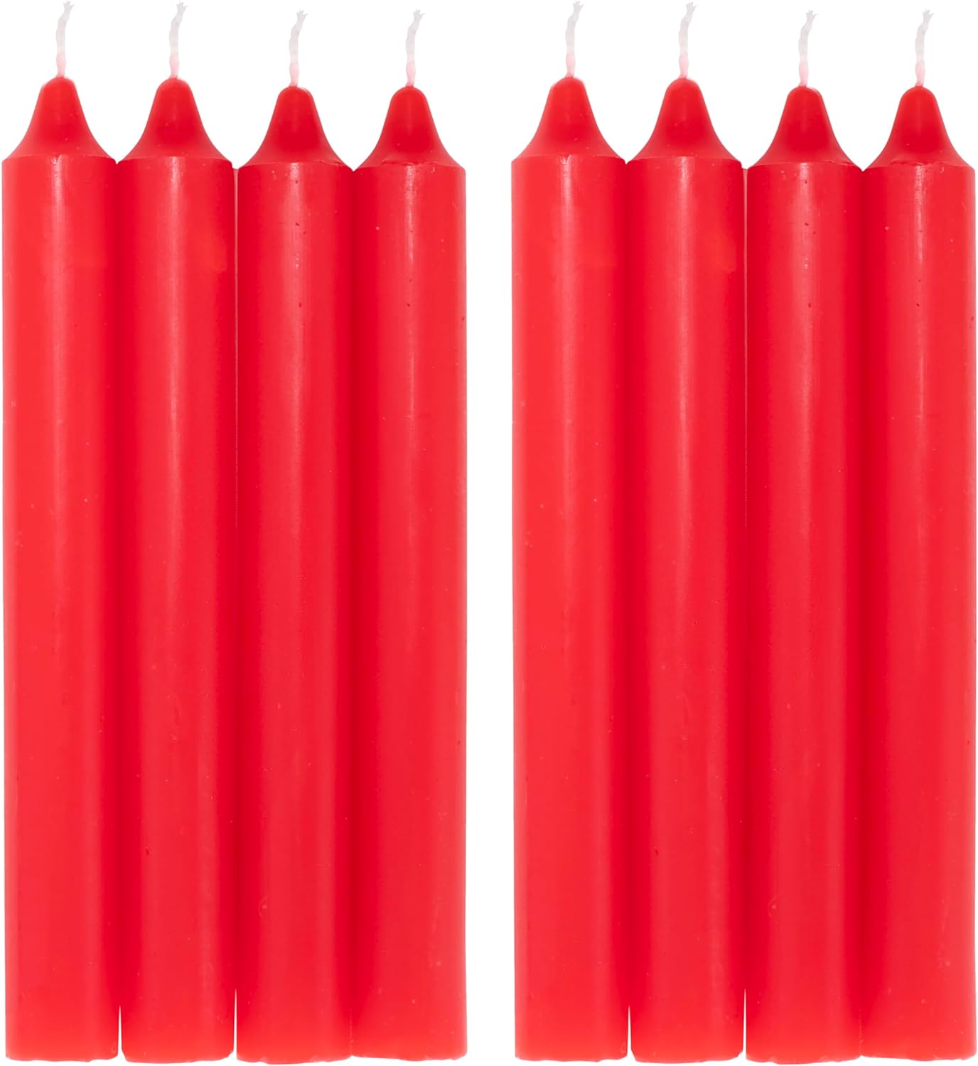 COM-FORT HOUSE- Vela de mesa Roja - Pack velas de 8 Unidades - Velas ...