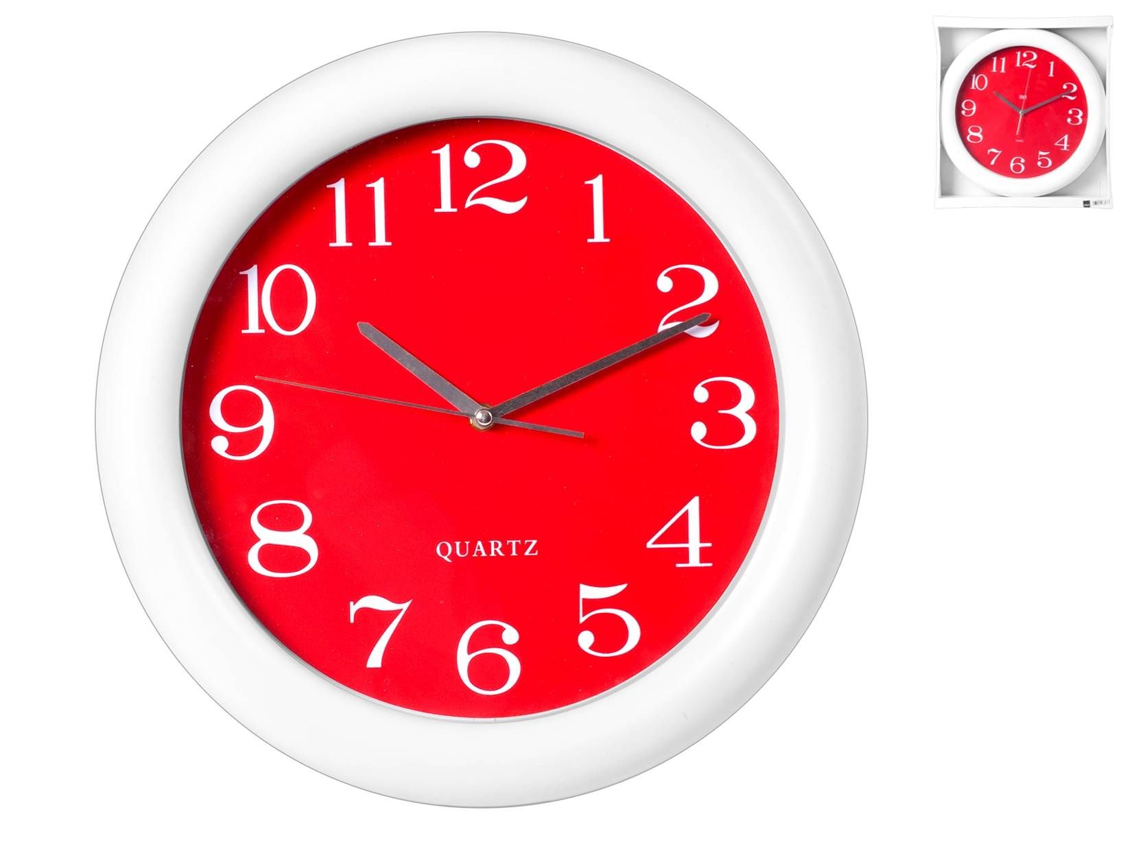 Reloj Redondo ø 37 Cm Rojoblanco Handh Leroy Merlin