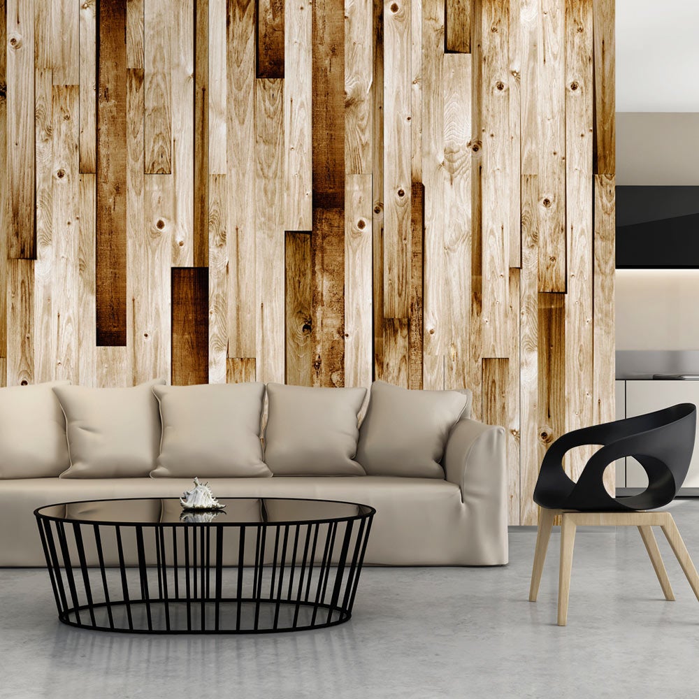 Papier peint intissé panoramique Planches en bois 400x280 cm | Leroy Merlin