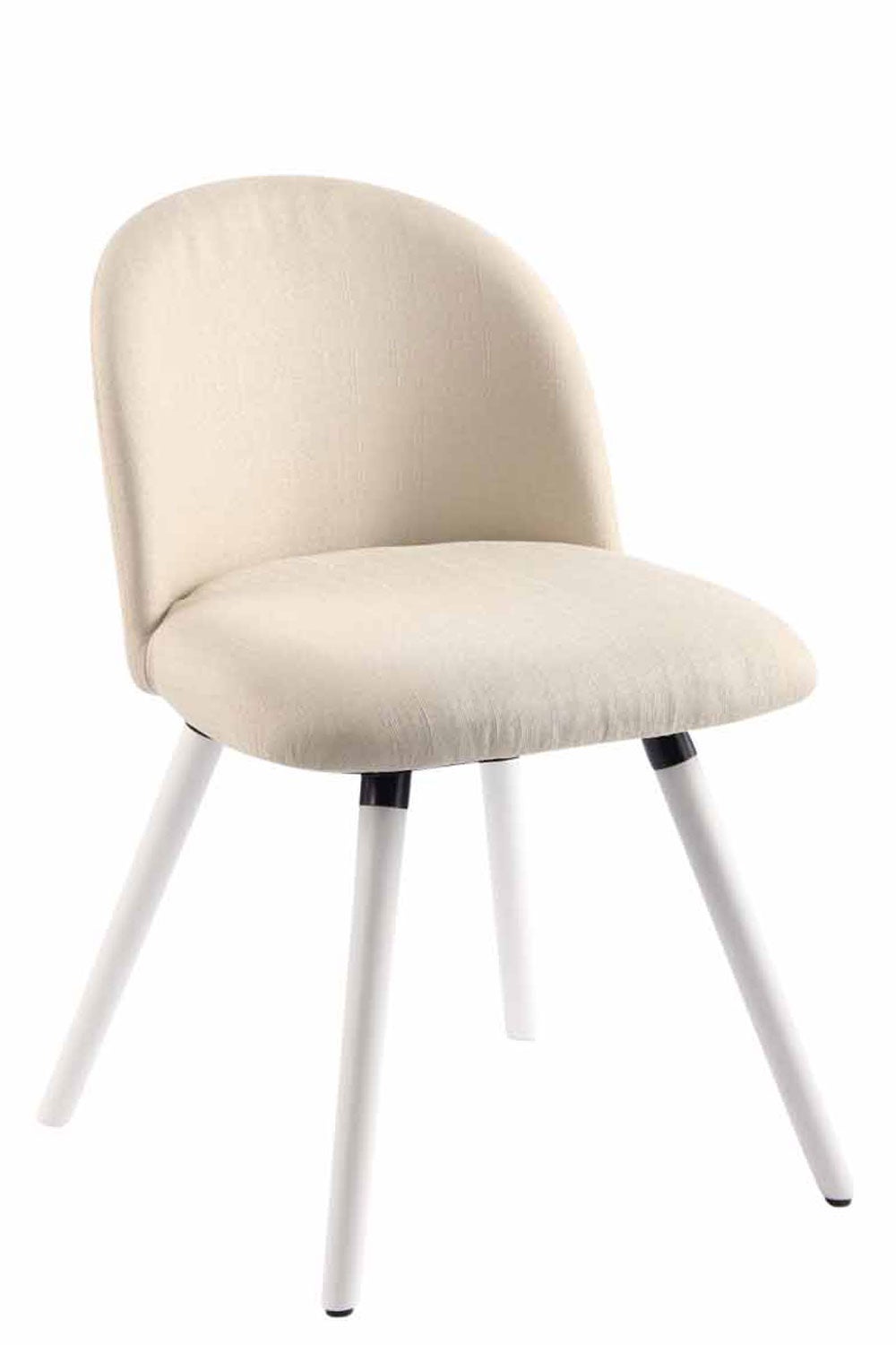 Chaise de salle à manger Nelson tissu blanc crème | Leroy Merlin