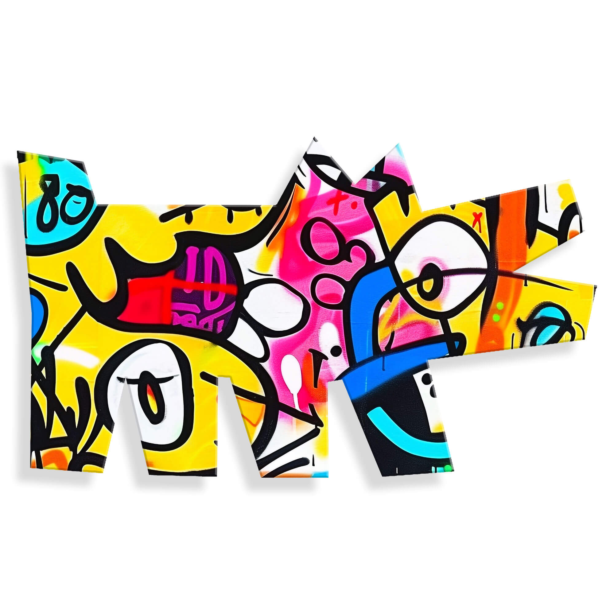 Impresión en acrílico 'Perro Geométrico Graffiti 1' | Leroy Merlin