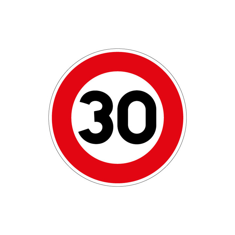 Panneau signalisation limitation de vitesse 30 km/h, Diamètre 350 mm (ø ...