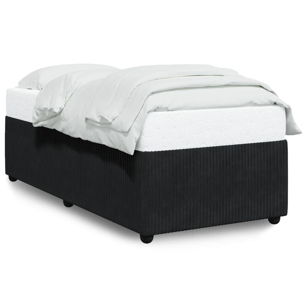 Cadre de lit sans matelas velours noir 90x190 cm | Leroy Merlin