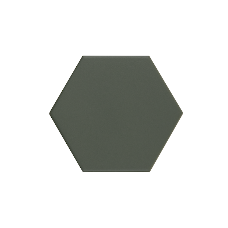 Carrelage sol / mur hexagonal uni vert mate 11,6x10,1 cm KROMATIKA ...