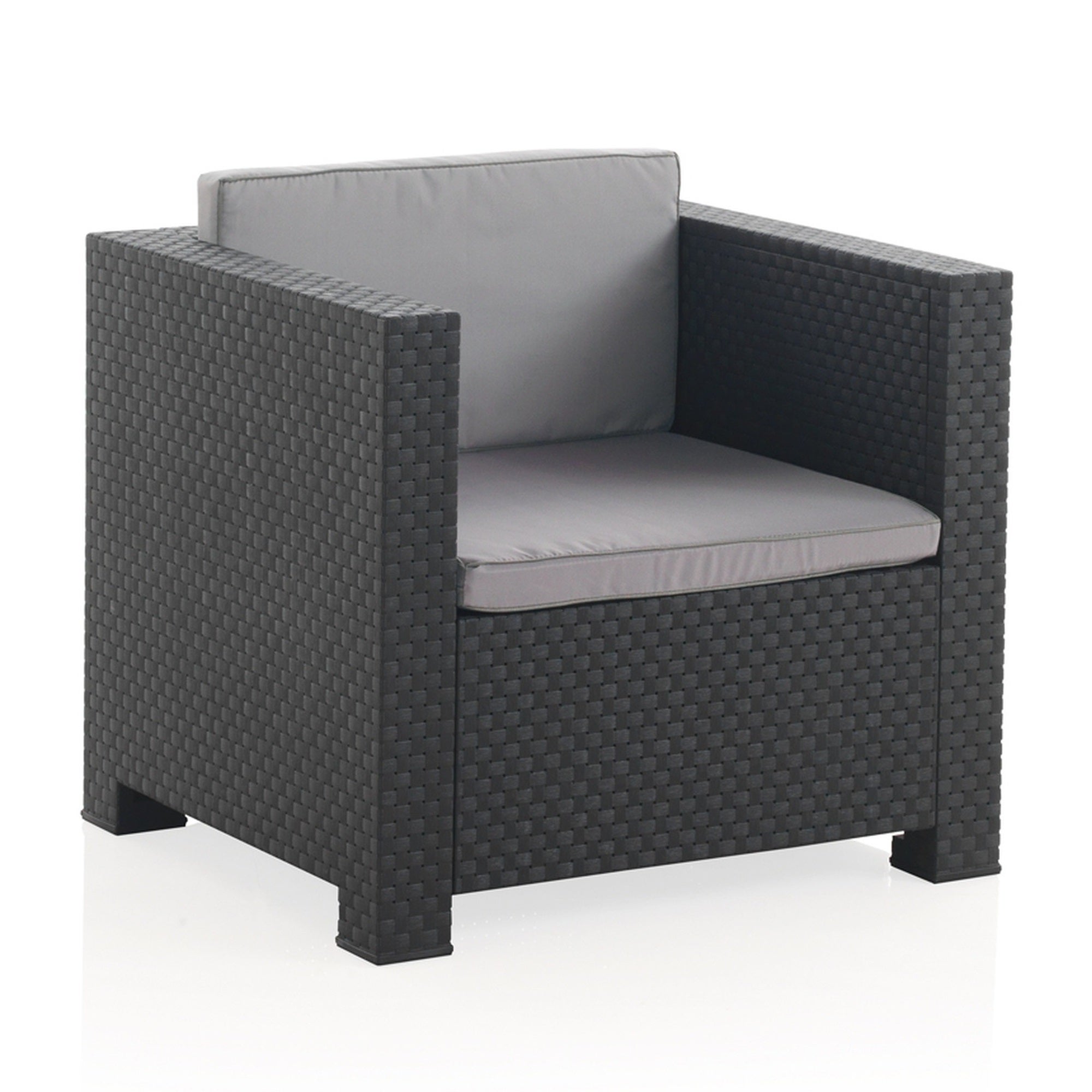 Fauteuil de jardin simple diva graphite | Leroy Merlin