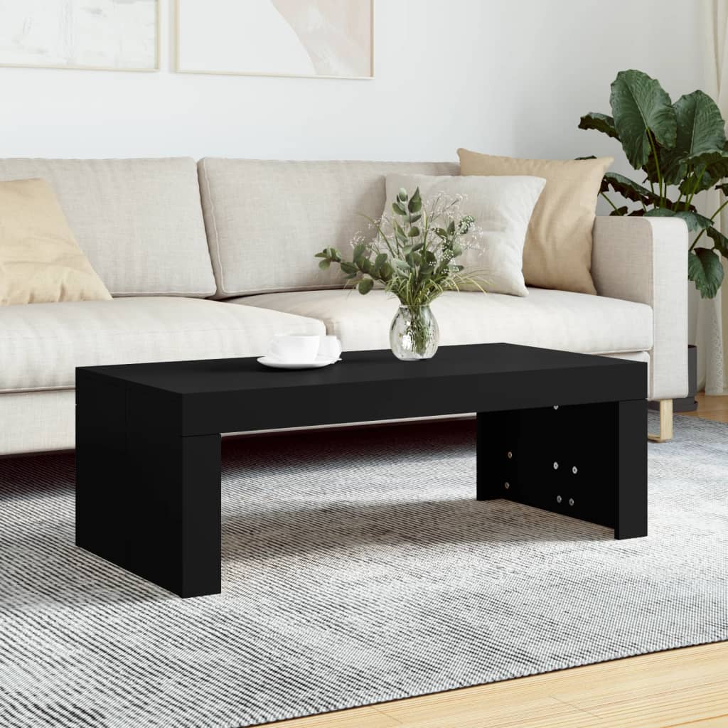 Table basse noir 102x50x36 cm bois d'ingénierie | Leroy Merlin