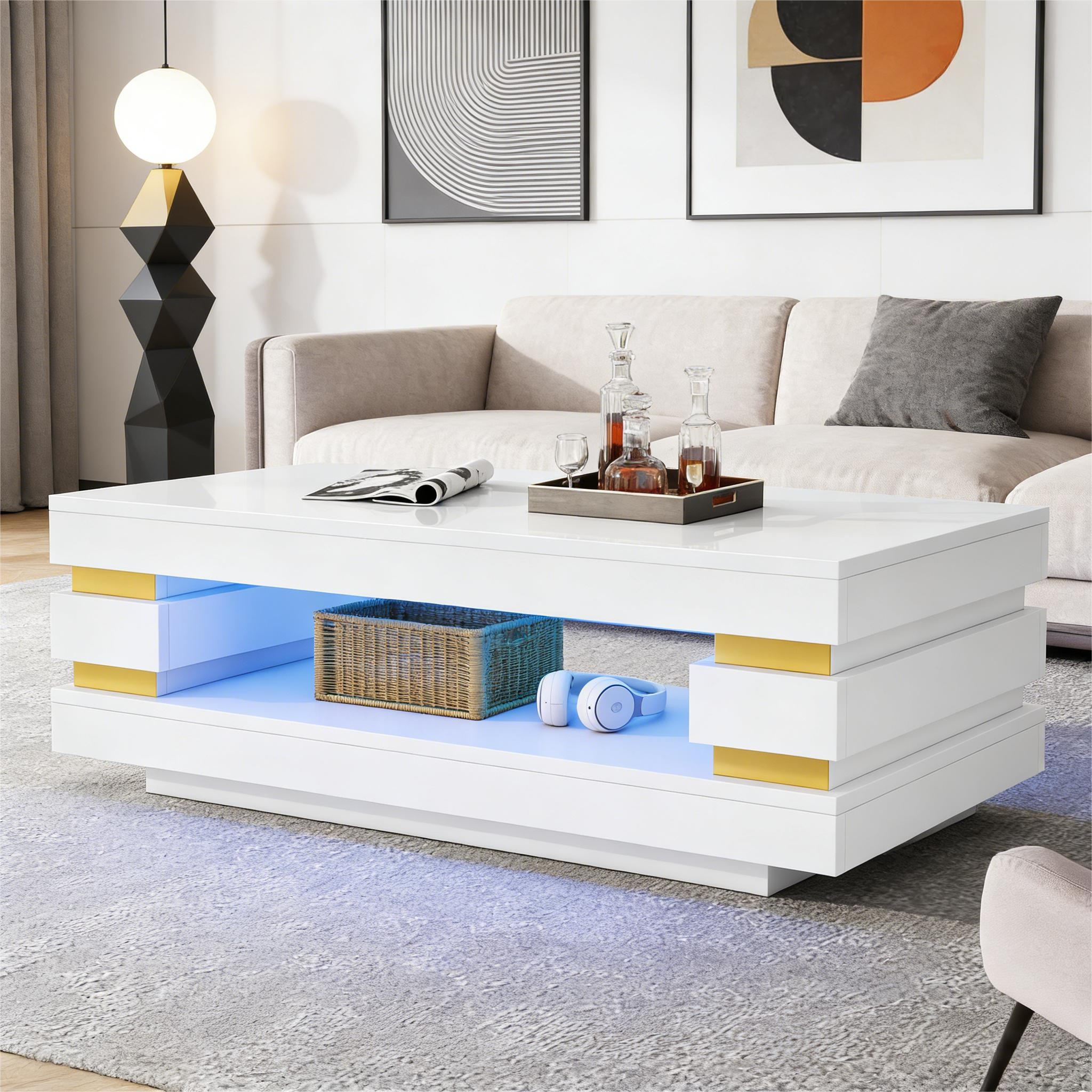 Divano, illuminazione LED, ampio spazio contenitivo, 100 x 50 x 35 cm ...