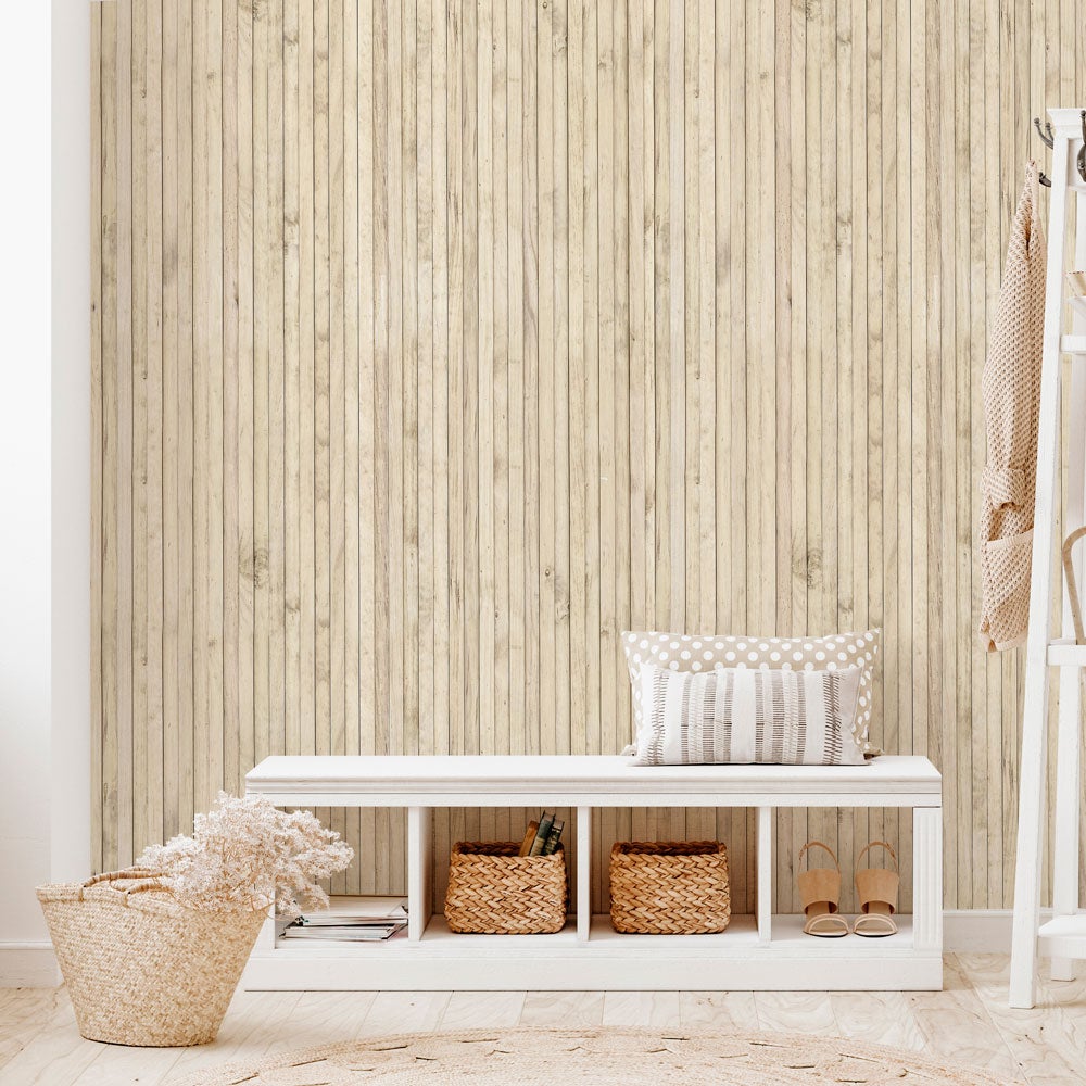 PAPIER PEINT PANORAMIQUE ADHÉSIF RUSTIC WOODS SOFT 385X300 | Leroy Merlin