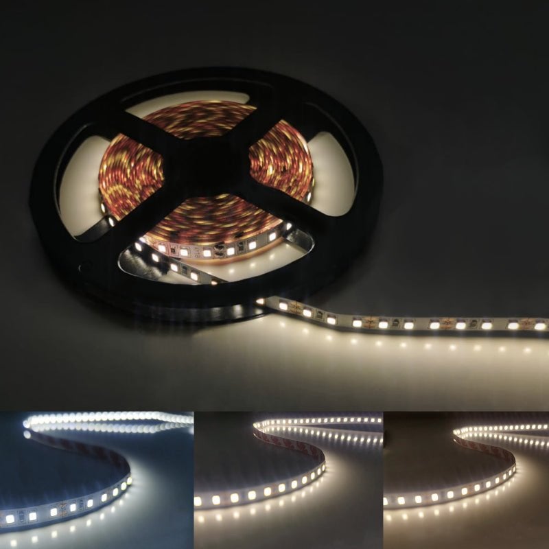Tira de Luz LED 12V 5M 2835 IP20 120LED/m - Blanco Cálido 2300K - 3500K ...