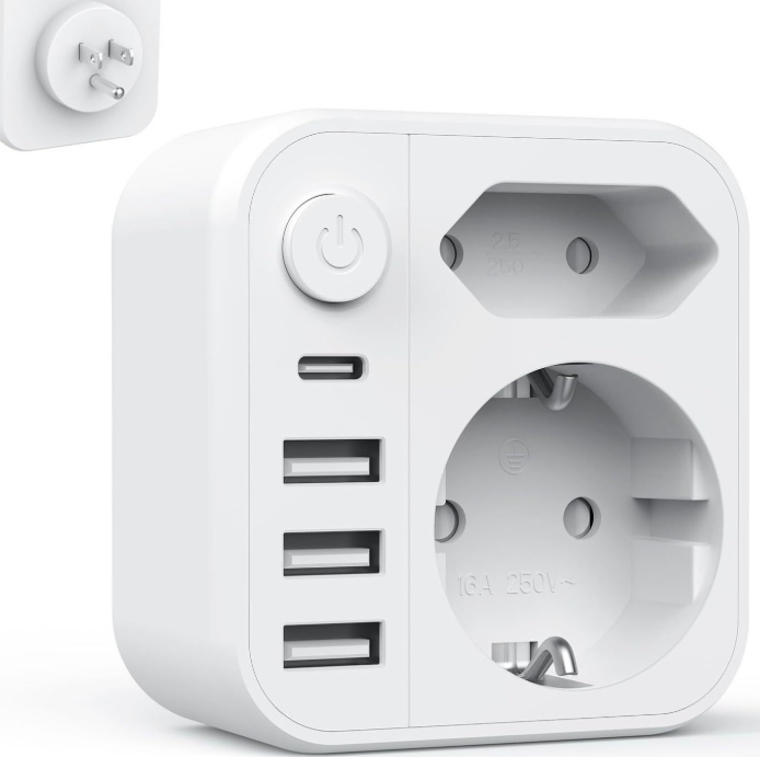Conector de viaje de Francia a Japón con 4 puertos USB (3 USB-C ...