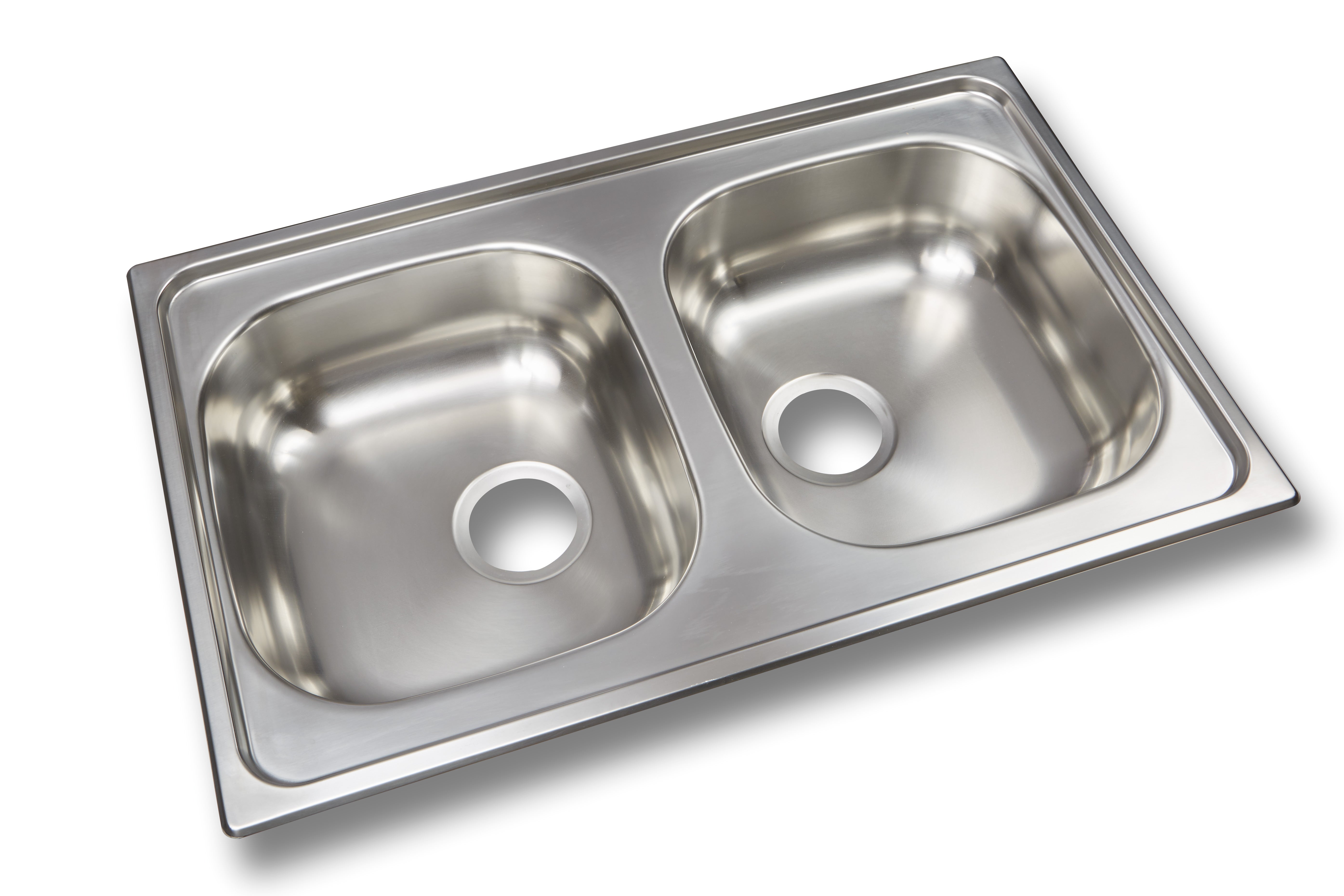 Évier de cuisine, 2 bacs , inox satiné. | Leroy Merlin