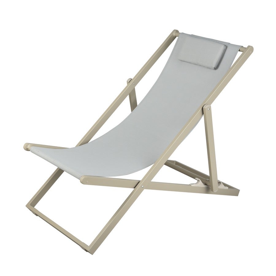 Transat d'extérieur pliant écru 100x56x76 cm | Leroy Merlin