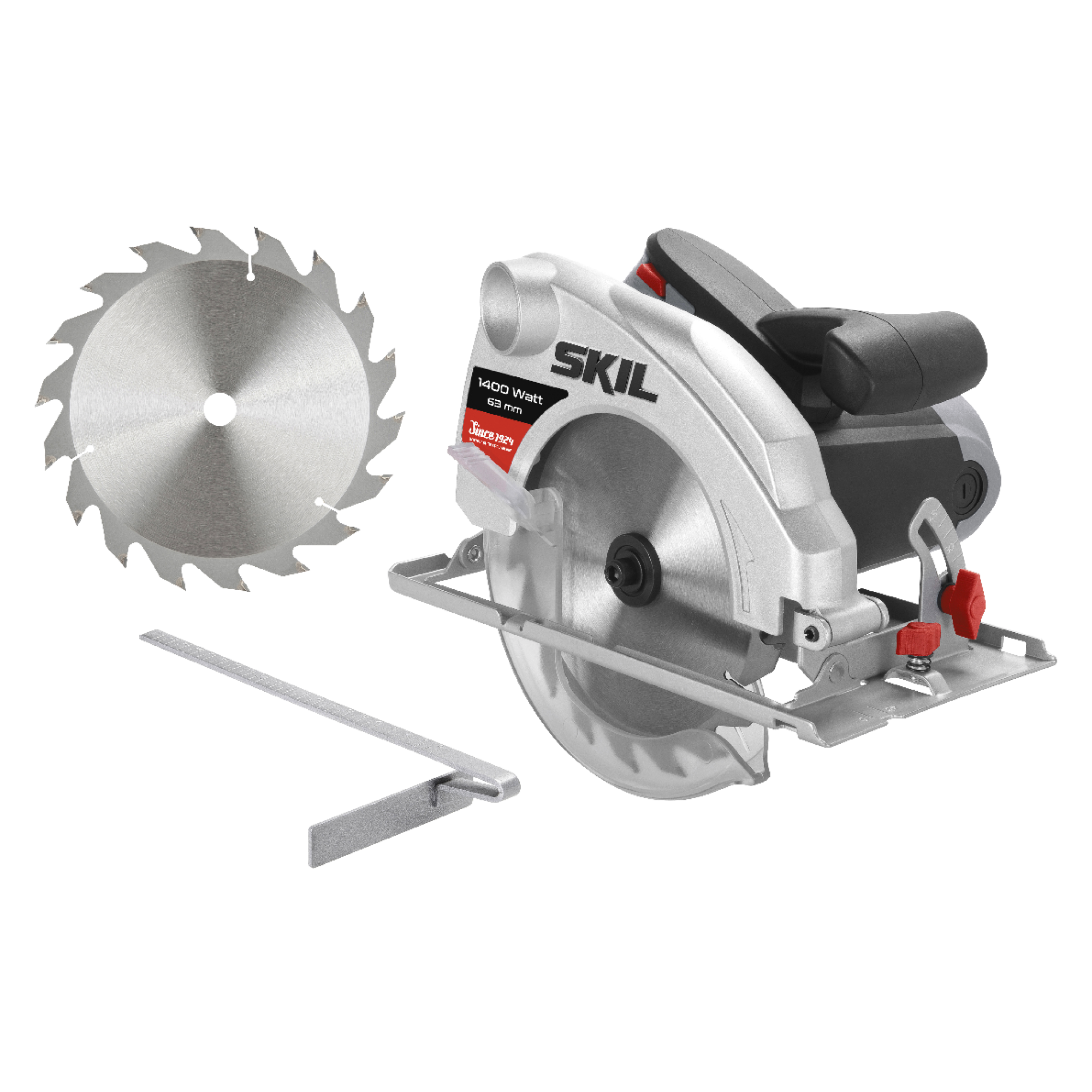 Scie circulaire SKIL 1054 AA, 1400 W, coupe 63 mm, 2 lames incluses ...