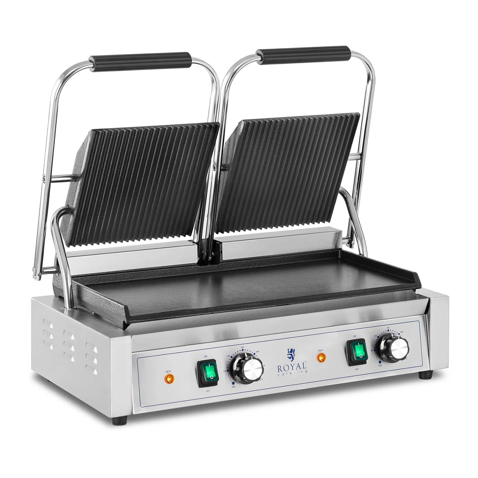 Máquina de panini doble ranurada + tostadora lisa 3600 vatios 50 - 300 ...