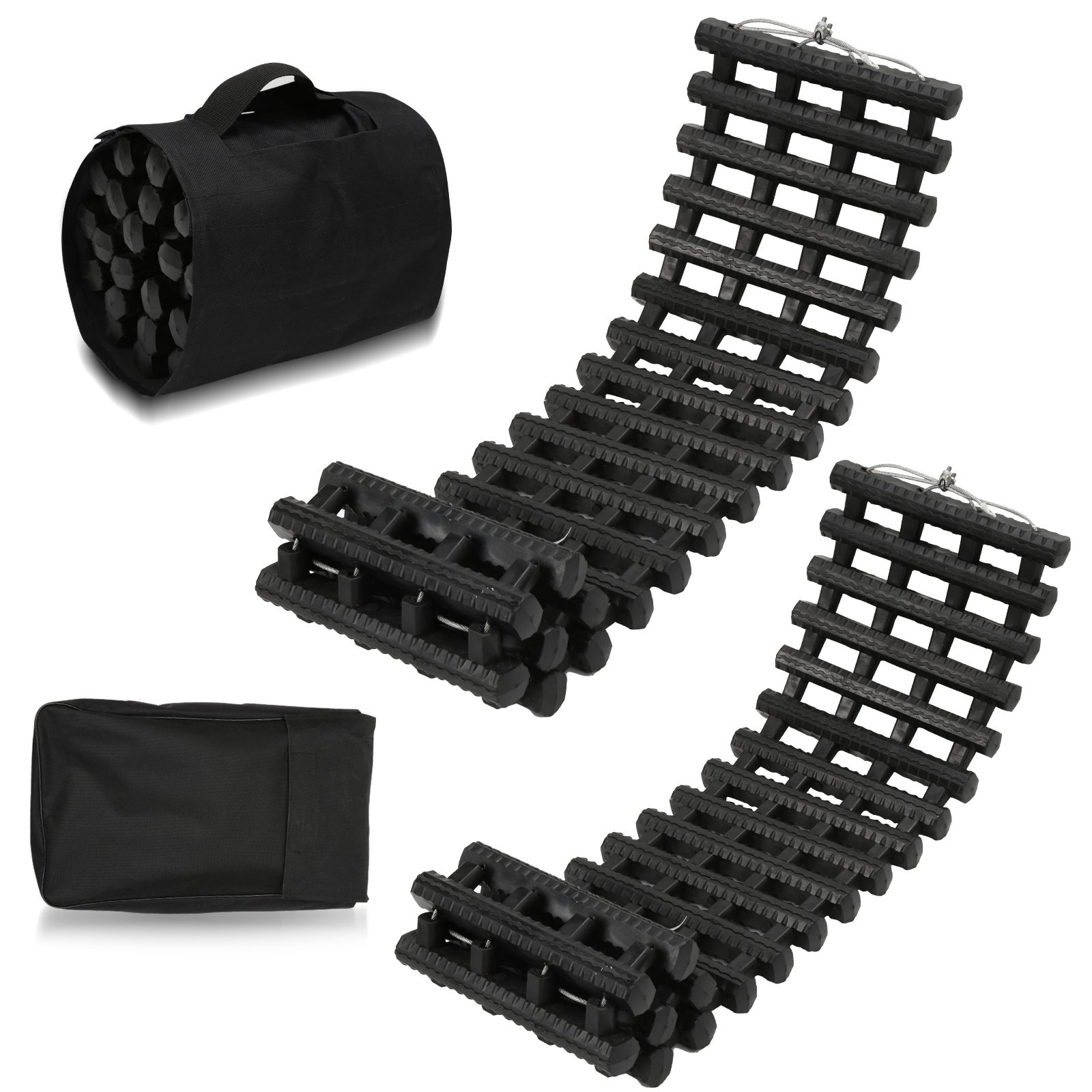 Traction Track 2pcs starting aid anti slip mats 100cm car winter grip ...