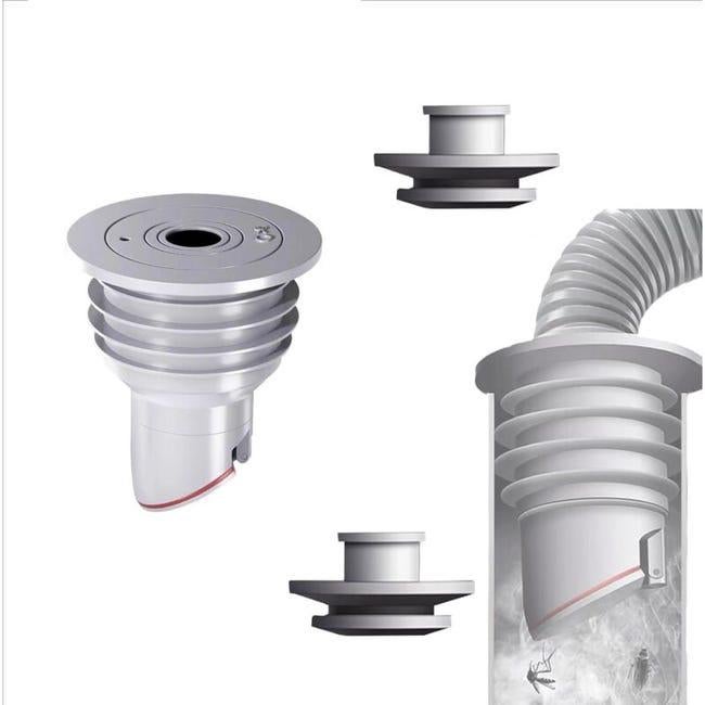 Lot de 2 bouchons déodorants gris pour tuyau de vidange de machine à ...