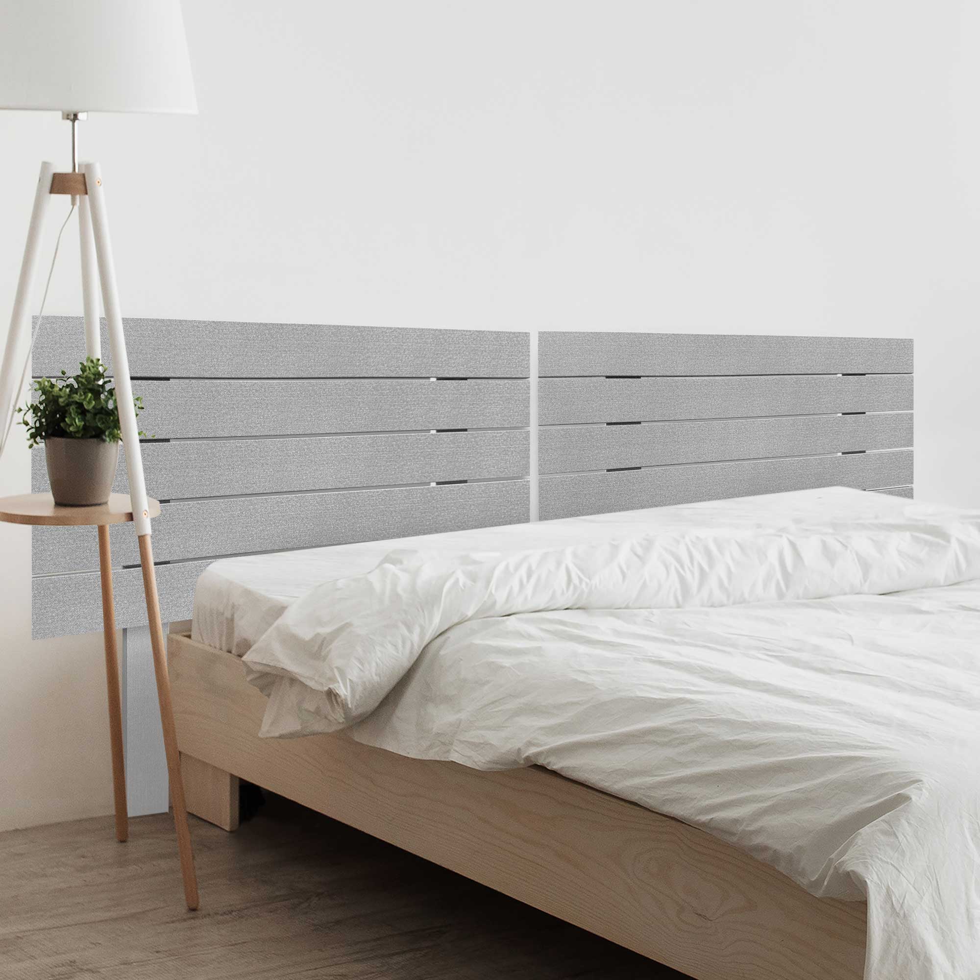 DHOME Cabecero de Madera reciclada DM Estilo Palet Horizontal con Patas ...