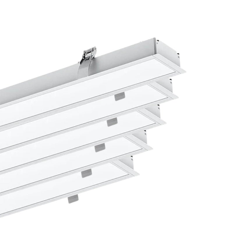 Tiras de luz LED empotradas 120cm 35W Blanco (Juego de 5) - Blanco ...