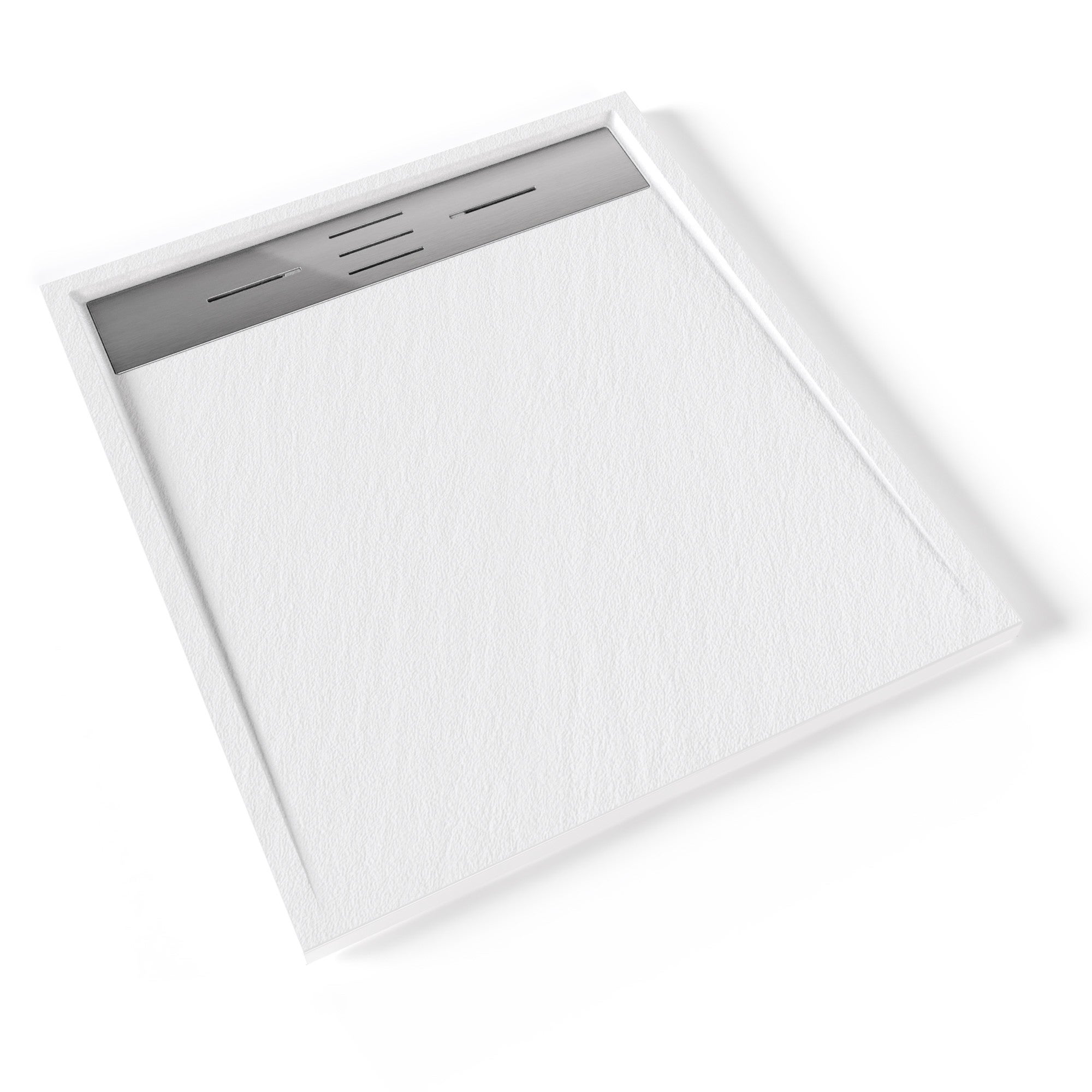 HIEMAL INOX Receveur de douche 80 x 90 cm résine Blanc aspect ardoise ...