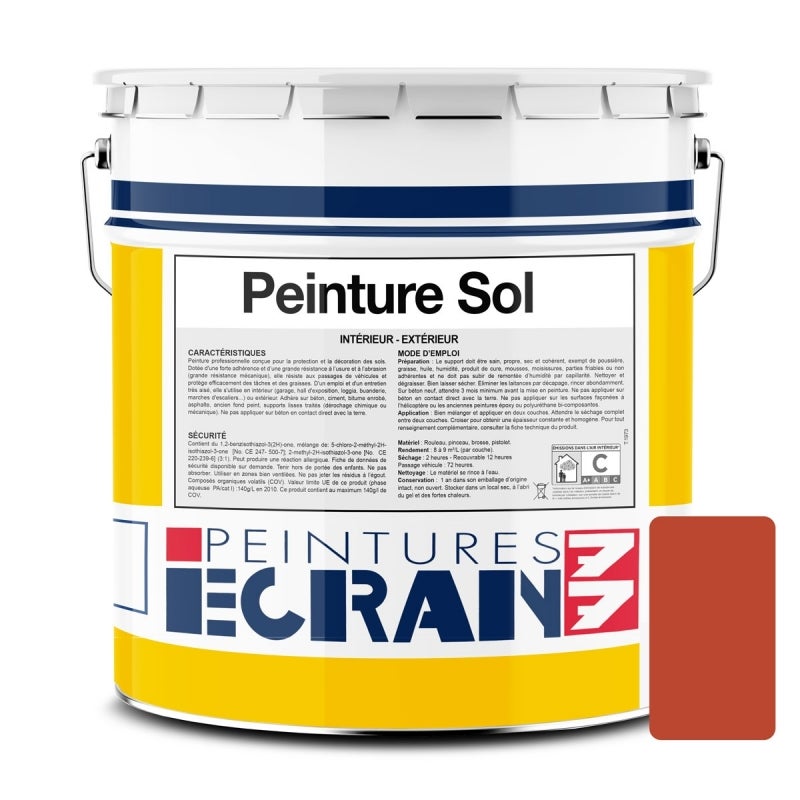 Peinture sol professionnelle, satin, peinture opacifiante, sans odeur ...