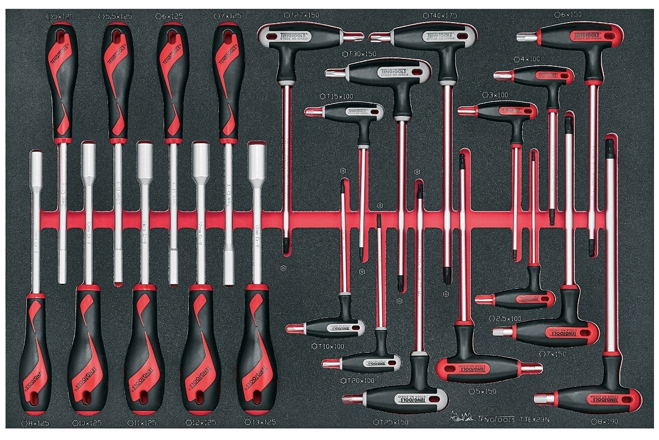 Jeu de tournevis à douille et clés allen avec manche-T HEX- TX- TPX ...