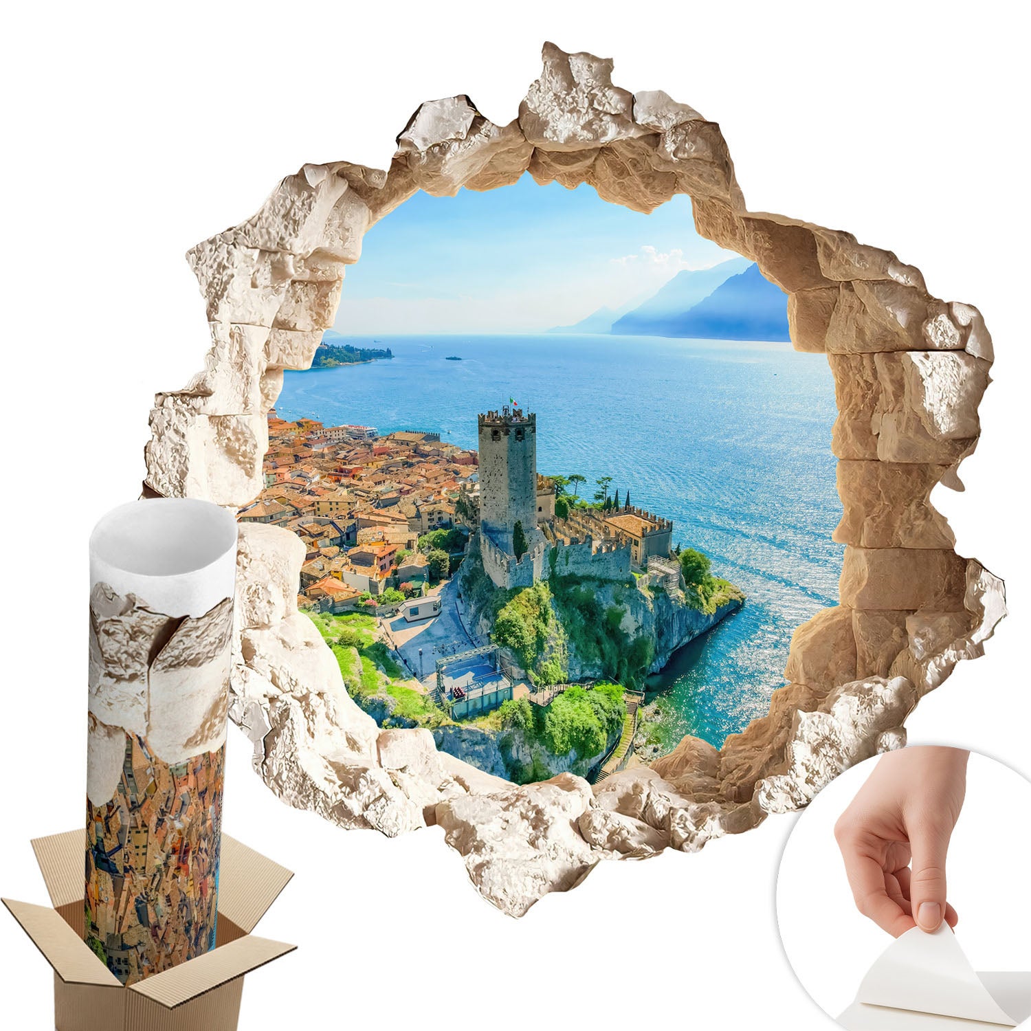 Film décoratif autocollant pour mur - sticker mural 3D - décoration ...