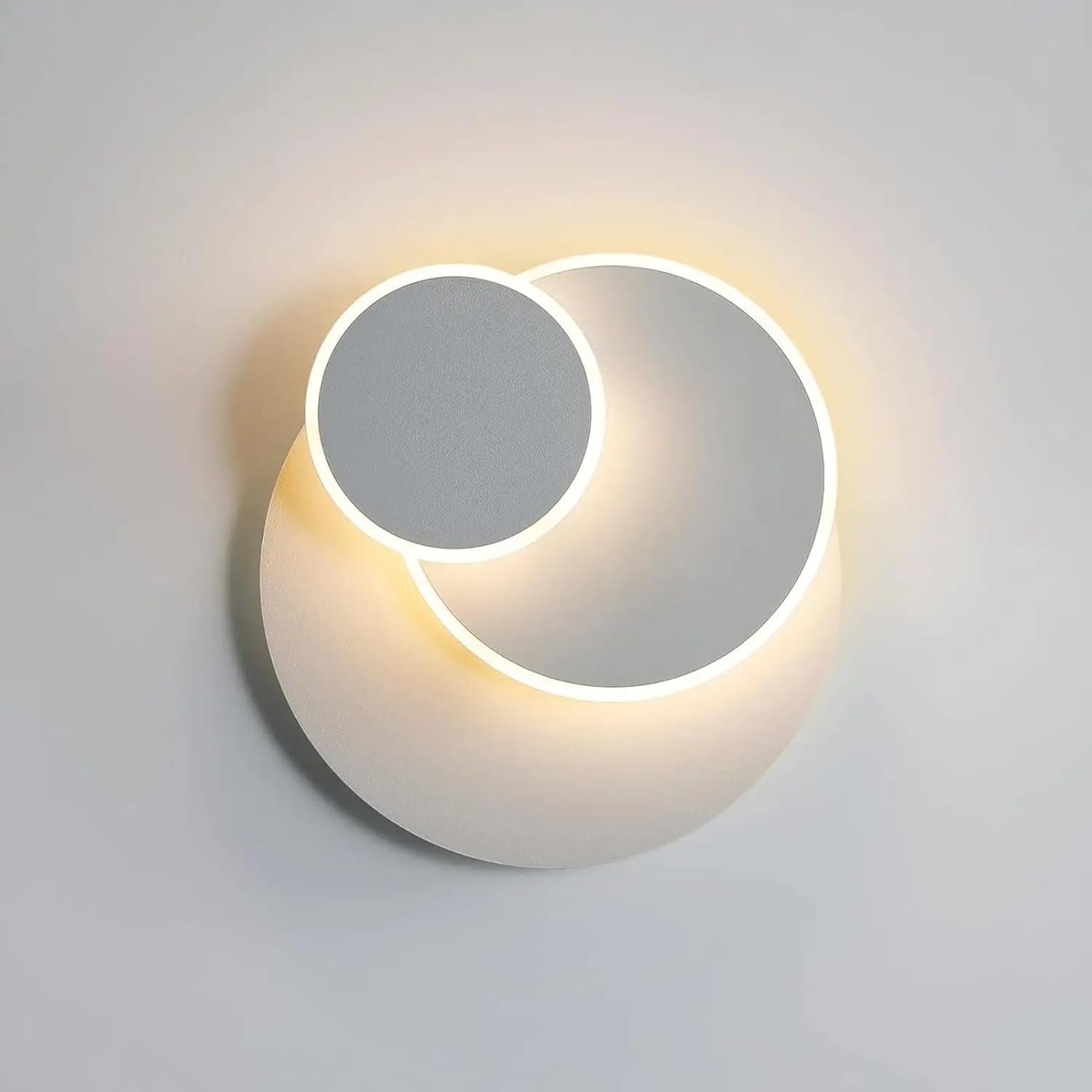 COMELY Applique LED da Parete Rotonda Orientabile 350°, 15W 1700 lm ...