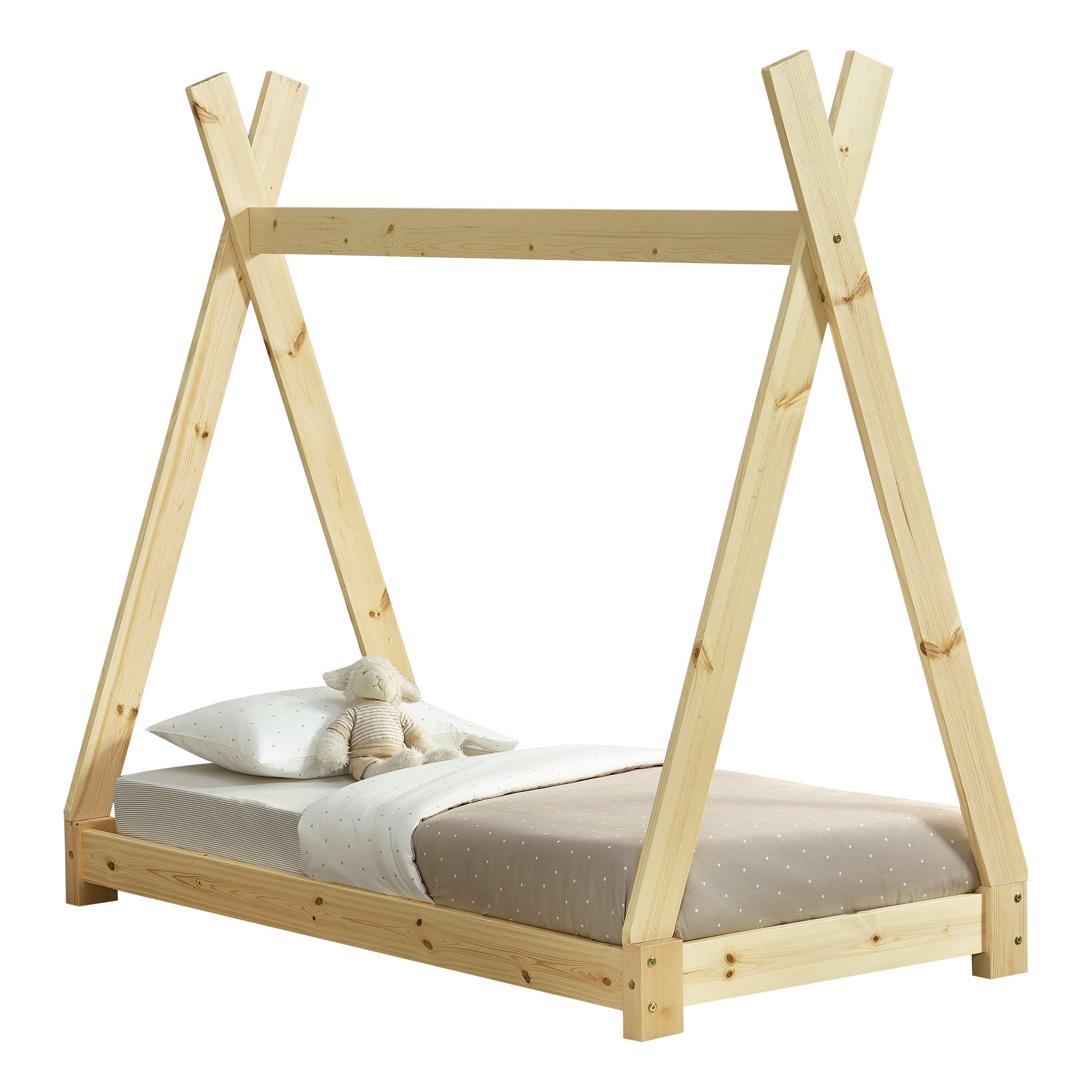 [en.casa]® Cama para niños pequeños - Cama infantil - 140 x 70cm ...
