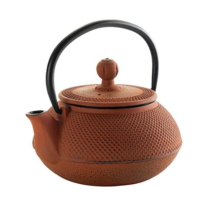 Tetera de hierro fundido Lacor - Naranja- Capacidad 0,6 Litros. | Leroy ...