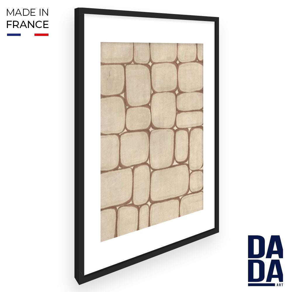 Image encadrée avec cadre NOIR / 50x70cm / Motifs géométriques ...