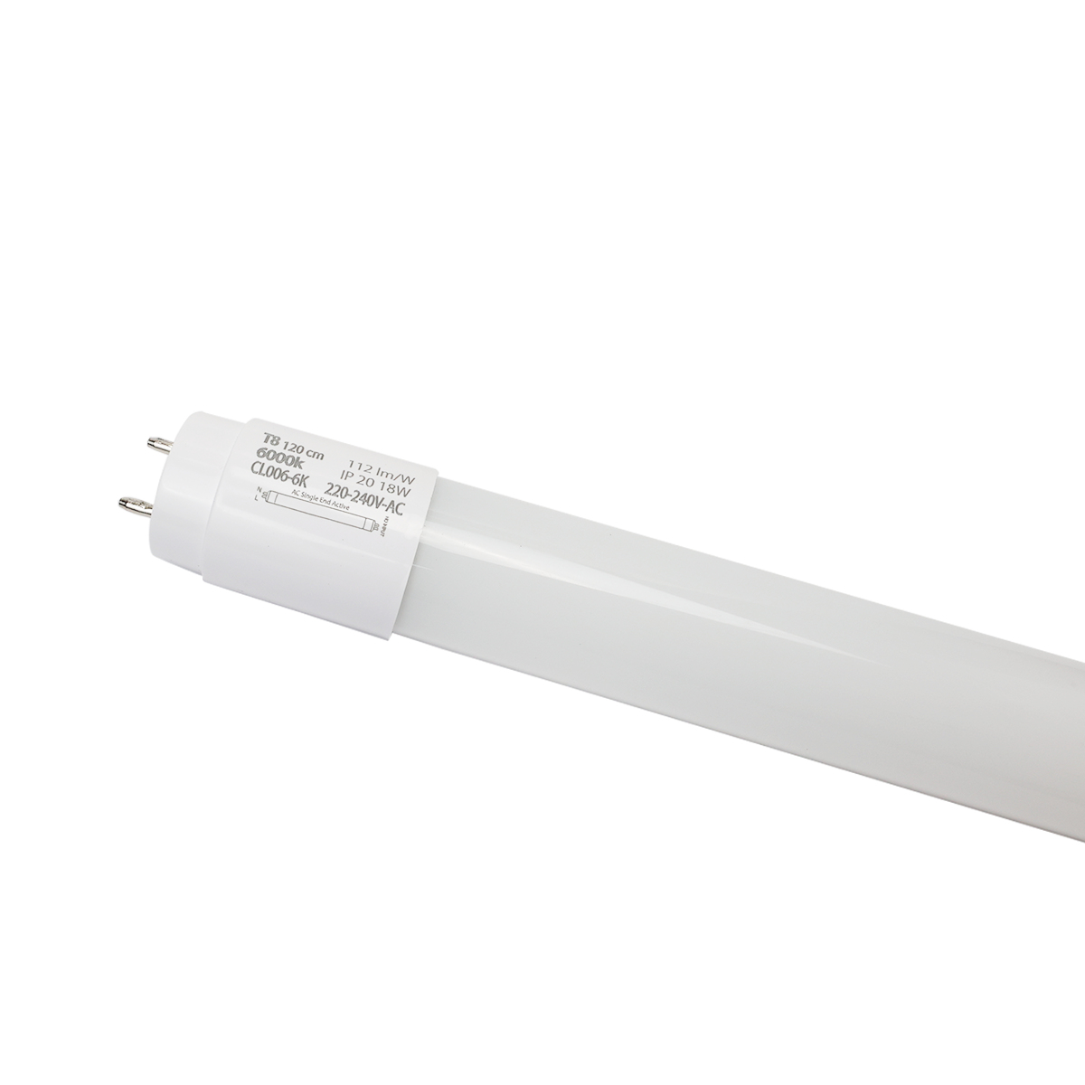 Pack de 10 Tubos LED T8 Cristal 120CM Conexión un Lateral 18W Alta ...