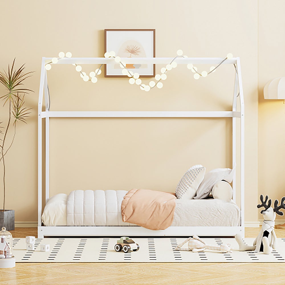 Lit enfant extensible lit canapé 90x190 cm cadre de lit en bois massif ...
