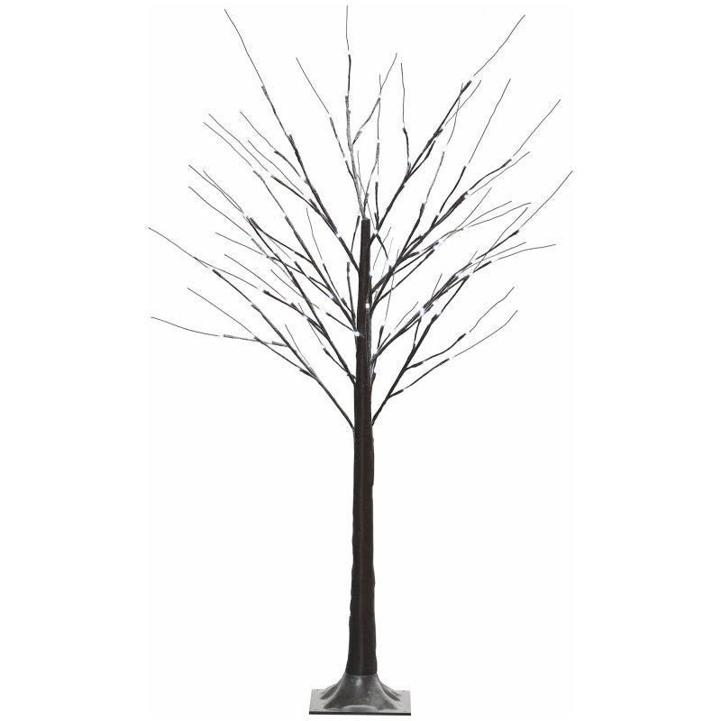 Sapin de bouleau artificiel, avec lumières LED, 96 LED miniatures blanc ...