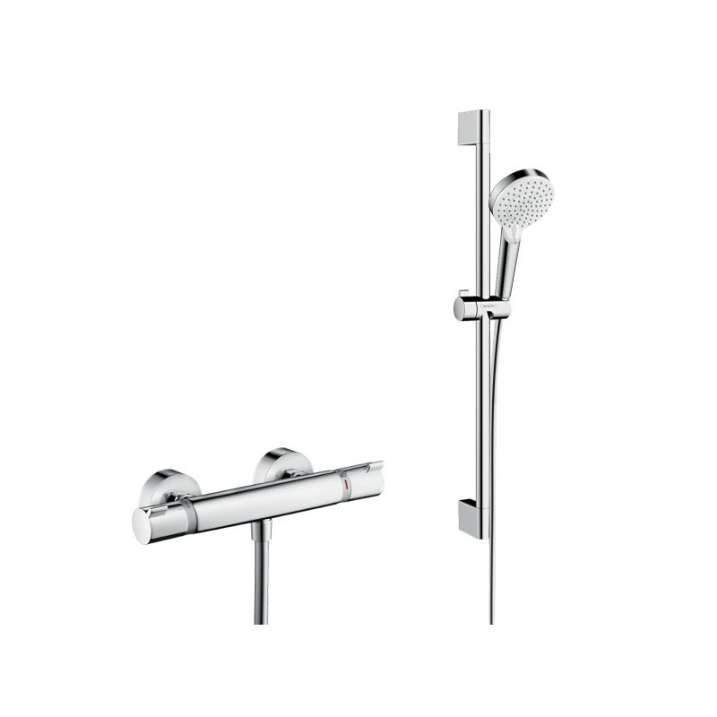 Hansgrohe Ecostat Comfort Pack Mezclador termostático de ducha + set de ...
