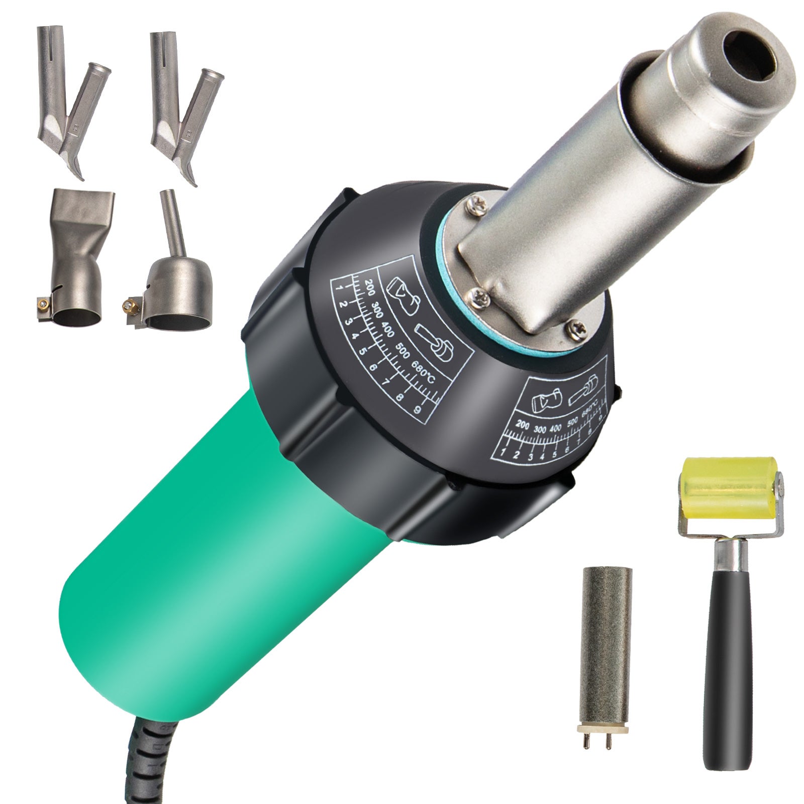 VEVOR Pistola de soldadura aire caliente 1600 W Antorcha aire caliente con 4 boquillas Pistola ...