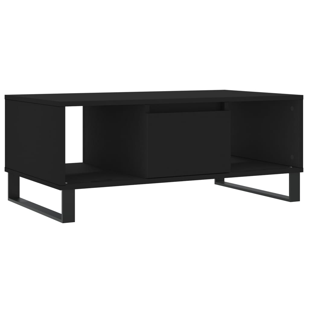 Table basse Noir 90x50x36,5 Bois d'ingénierie | Leroy Merlin