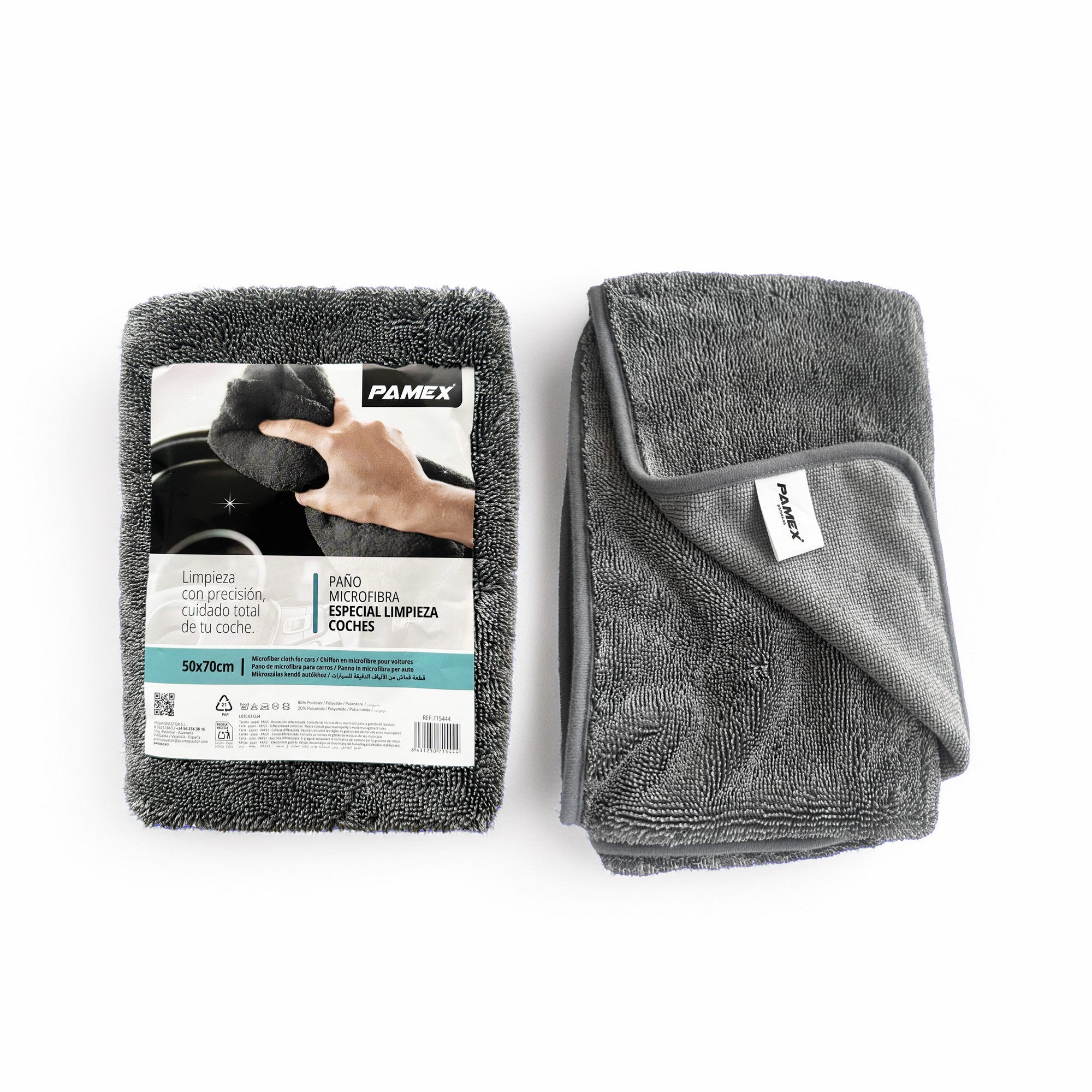 PAMEX Paño de Microfibra 60x90 cm – Súper absorbente, sin pelusas y muy suave – Ideal para el ...