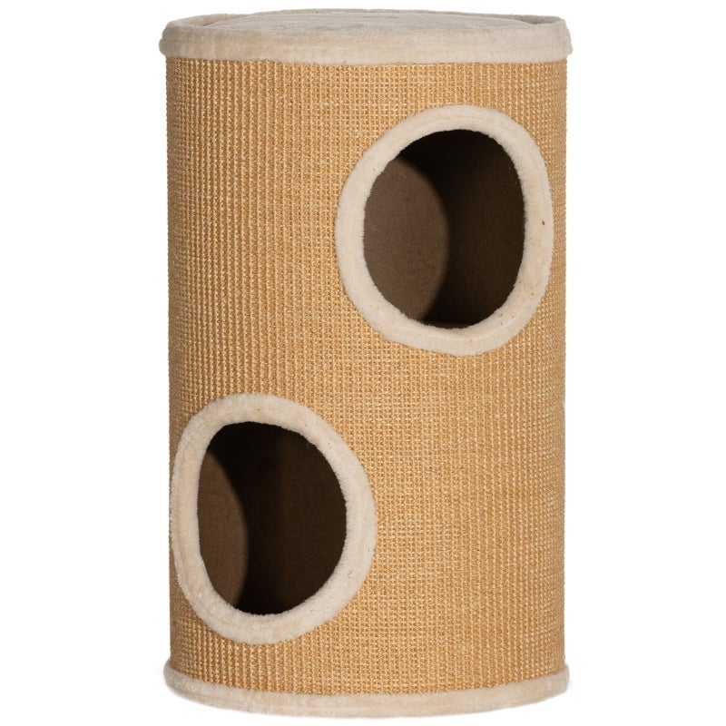 Árbol para gatos con amplio espacio, revestimiento de felpa, superficie ...